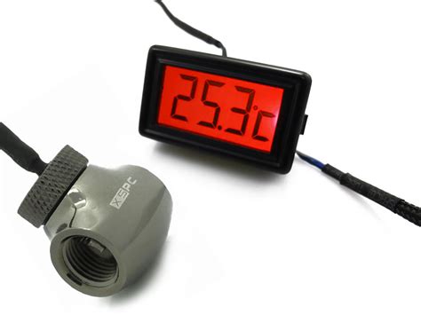 LCD Temperature Display V3 G1 4 Inline Sensor XSPC Performance PC Water Cooling
