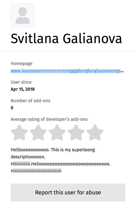 Discuss The Treatment Of Long Homepage Urls · Issue 11718 · Mozilla