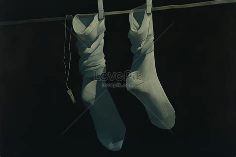 밧줄에 양말이 걸려 있다 일러스트 무료 다운로드 Lovepik