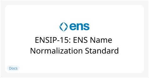 Ensip 15 Ens Name Normalization Standard Ens Docs