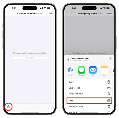 How To Print Password Protected Pdf On Iphone