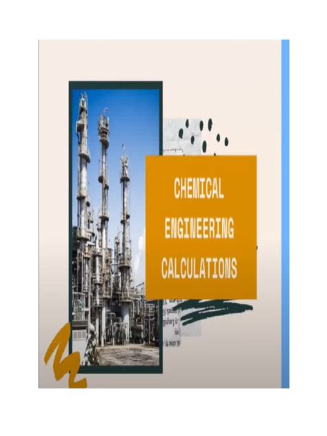 Chemical Engineering Calculations Pdf