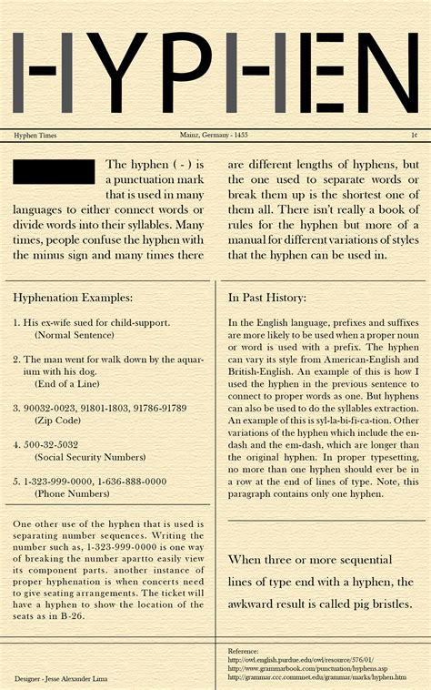 Hyphen Typography Poster On Behance