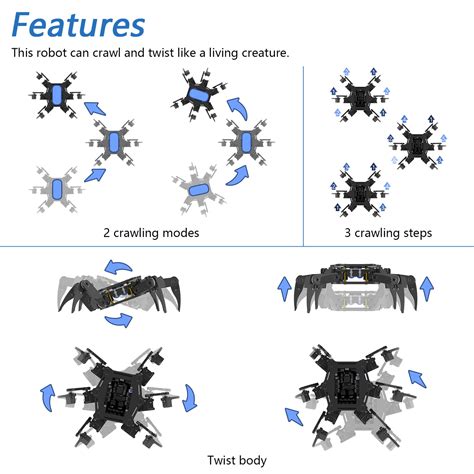 Freenove Hexapod Robot Kit Compatible With Arduino Ide Walking Craw