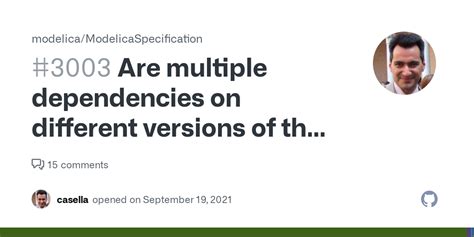 Are Multiple Dependencies On Different Versions Of The Same Library Allowed In Modelica · Issue