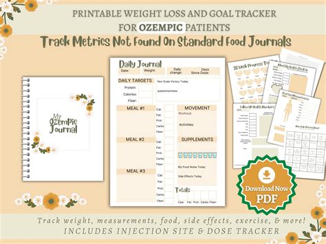 Ozempic Printable Weight Loss Tracker Pdf Ozempic Mounjaro Etsy Singapore