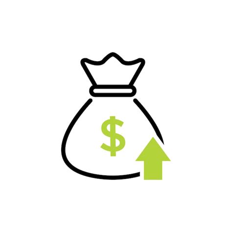 Coût En Hausse Icône Clipart Image Isolée Sur Fond Blanc Vecteur Premium