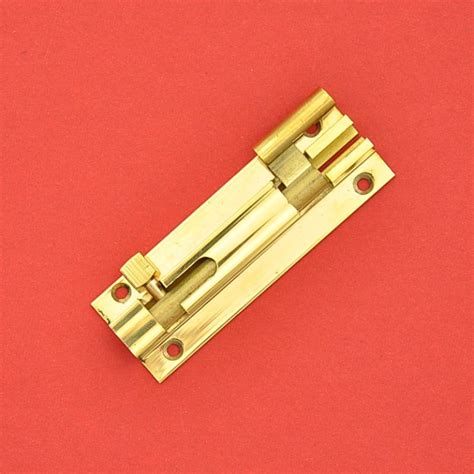 Bolt Offset 75mm Polished Brass