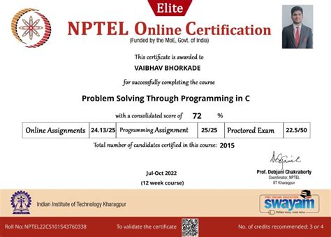 Nptel Vaibhav Bhorkade