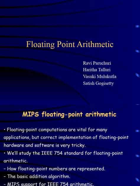floating point pdf computer architecture theoretical computer science