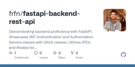 Github Frfnfastapi Backend Rest Api Demonstrating Backend