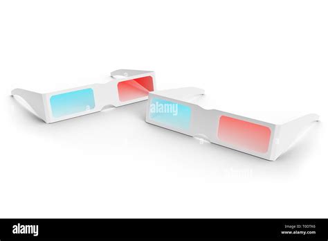 Two 3d Glasses Isolated On White Background Glasses For Watching A