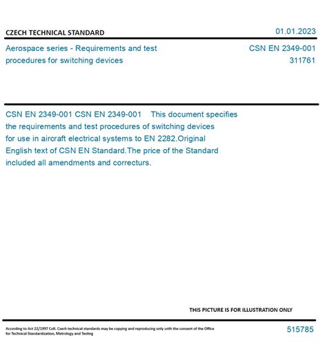 Csn En 2349 001 Aerospace Series Requirements And Test Procedures