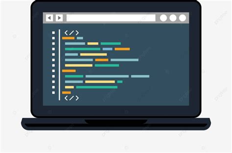 Icon For Programming And Coding Laptop Screen Showing Website Development Vector Site Web