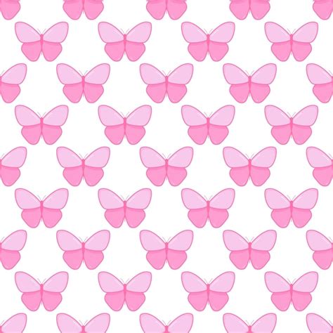 Premium Vector Cute Pink Butterfly Nostalgia Y2k Style Seamless Pattern