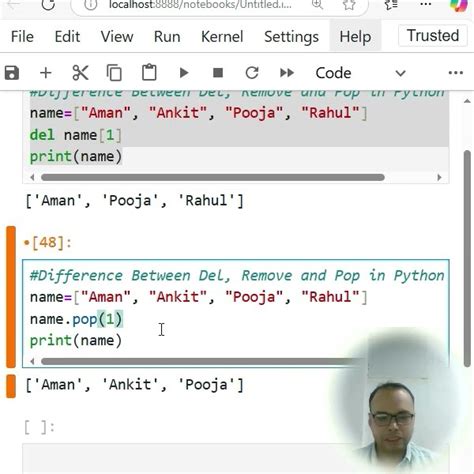 Difference Between Del Remove And Pop In Python Lists Youtube
