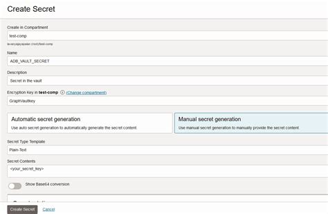Prerequisites To Use Oci Vault Secret Credentials