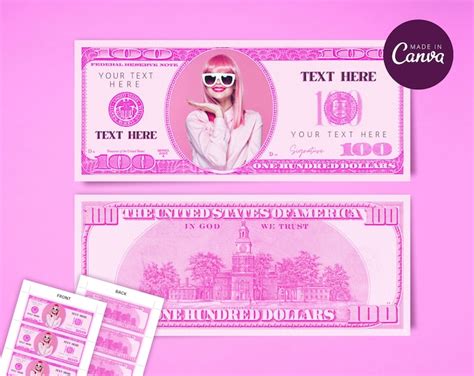 Editable Dollar Bill Template
