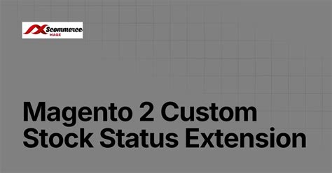 Magento 2 Custom Stock Status Extension User Guides