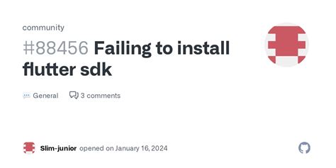 Failing To Install Flutter Sdk · Community · Discussion 88456 · Github