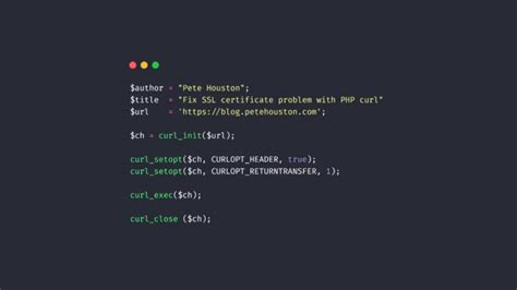 Fix SSL Certificate Problem With PHP Curl Pete Houston