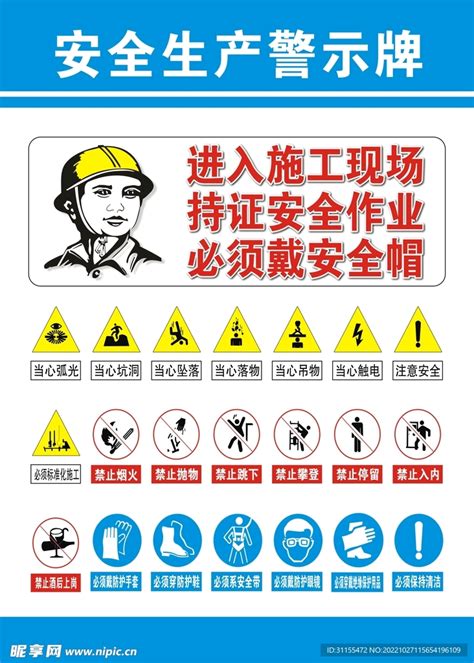 安全生产标识牌设计图海报设计广告设计设计图库昵图网