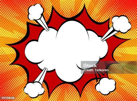 음성 폭발 거품 충돌 팝 아트 스타일재미 있는 풍선 만화 책 페이지 배경 템플릿 만화에 대한 스톡 벡터 아트 및 기타 이미지
