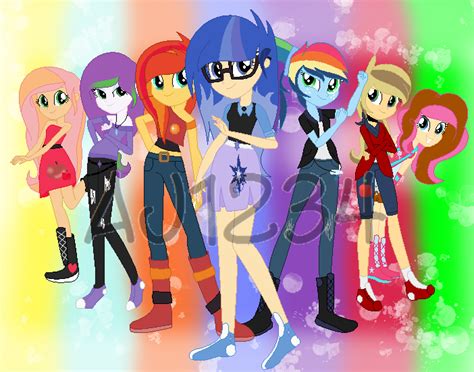 Mane 7 Eqg By Kyawolfers On Deviantart
