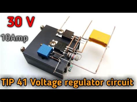 New Simple Electronic Voltage Regulator Circuit Using Tip41c Transistor YouTube