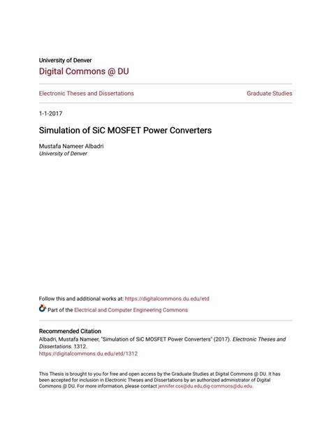 Pdf Simulation Of Sic Mosfet Power Converters Dokumen Tips