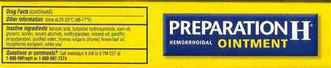 1 Preparation H Hemorrhoidal Anal Rectum Ointment 1oz Phenylephrine 0