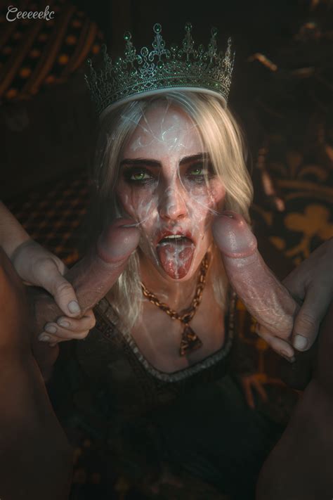 Ceeeeekc Ciri The Witcher Series Absurdres Highres 1girl 2boys