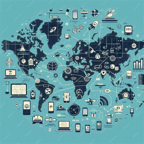 Premium Photo World Map Global International Globalisation Concept