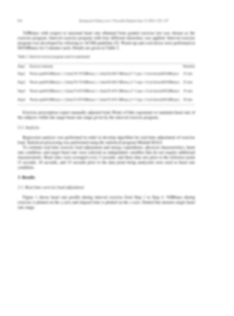 Solution Real Time Exercise Load Control Using Heart Rate Response