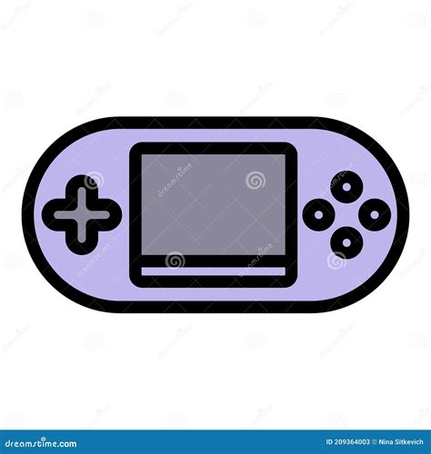 Portable Game Console Joystick Icon Outline Style Stock Vector Illustration Of Vector