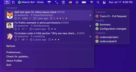 Github Menubar Appspullbar Github Pull Requests In Your Menubar