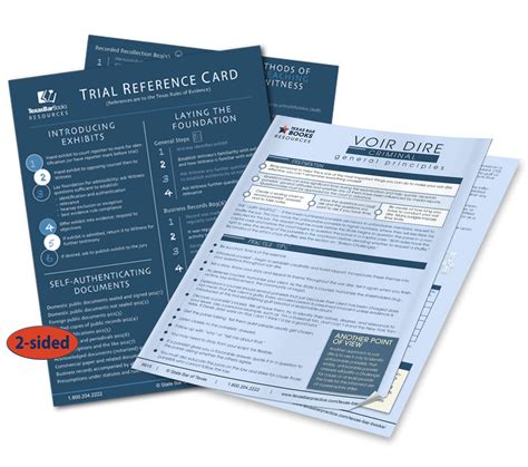 Criminal Trial Reference Cards Set Texas Bar Practice