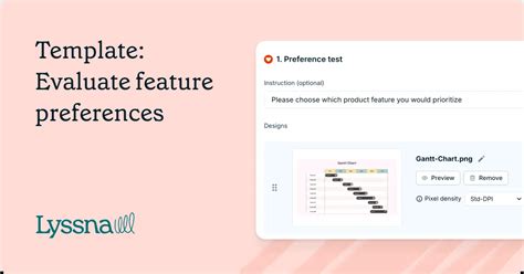 evaluate feature preferences template lyssna