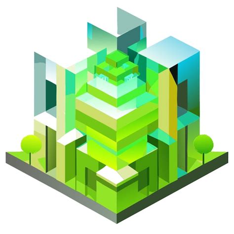 Premium Vector Modular Buildings Abstract Future Vector Illustration