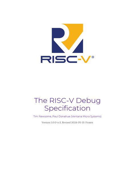 [latest] riscv debug specification pdf computer science computer architecture