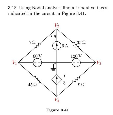 solved 3 18 using nodal analysis find all nodal voltages