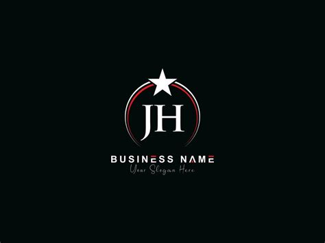 Monogram Circle Jh Star Logo Design Luxury Jh Royal Logo Icon Vector 26228667 Vector Art At