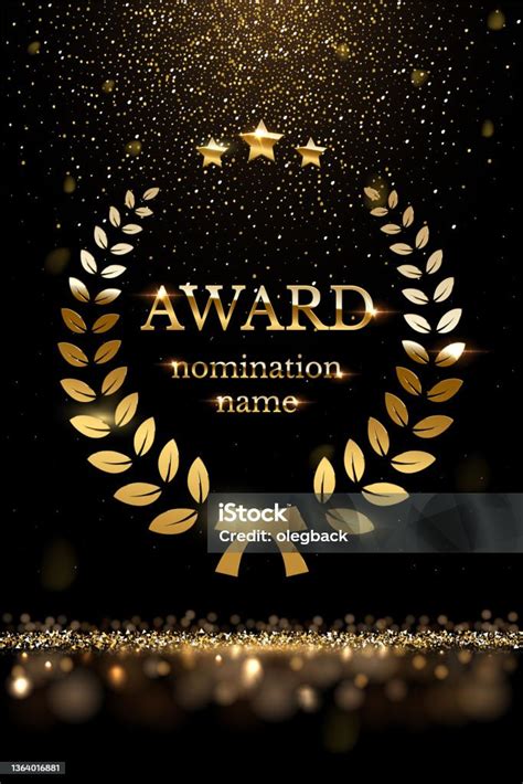 Pemenang Penghargaan Nominasi Dengan Laurel Emas Hadiah Mewah Poster Sertifikat Dengan Glitter