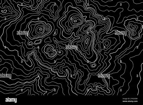 Topographic Map Vintage Style Background Land Topography Map Vector