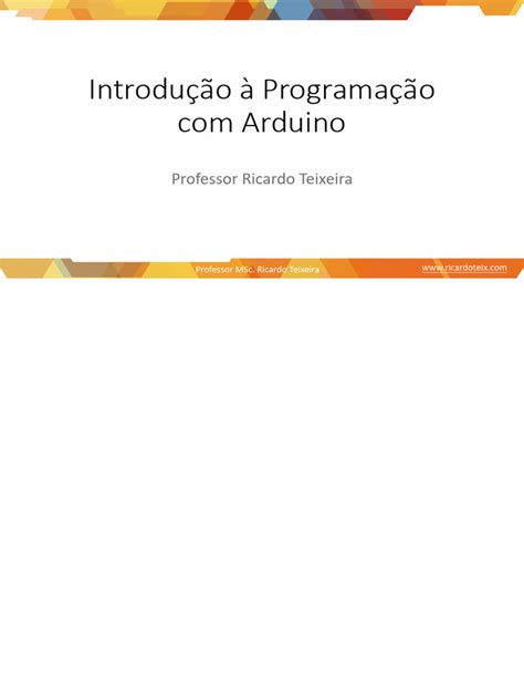 Introdução À Programação Com Arduino Pdf Matemática Elementar