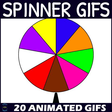 Animated  Spinners Clipart 9 Colours Made By Teachers