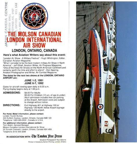 1990 Molson Canadian London International Air Show Air Show Canadian