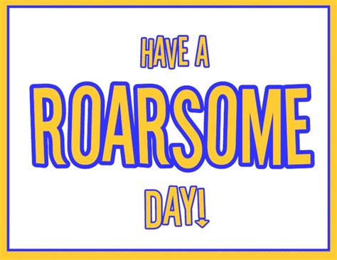 Have A Roarsome Day Sign Pdf