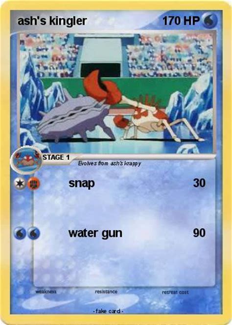 Pokémon Ash S Kingler 6 6 Snap My Pokemon Card
