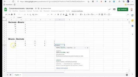 Conversione Decimale Binario Youtube